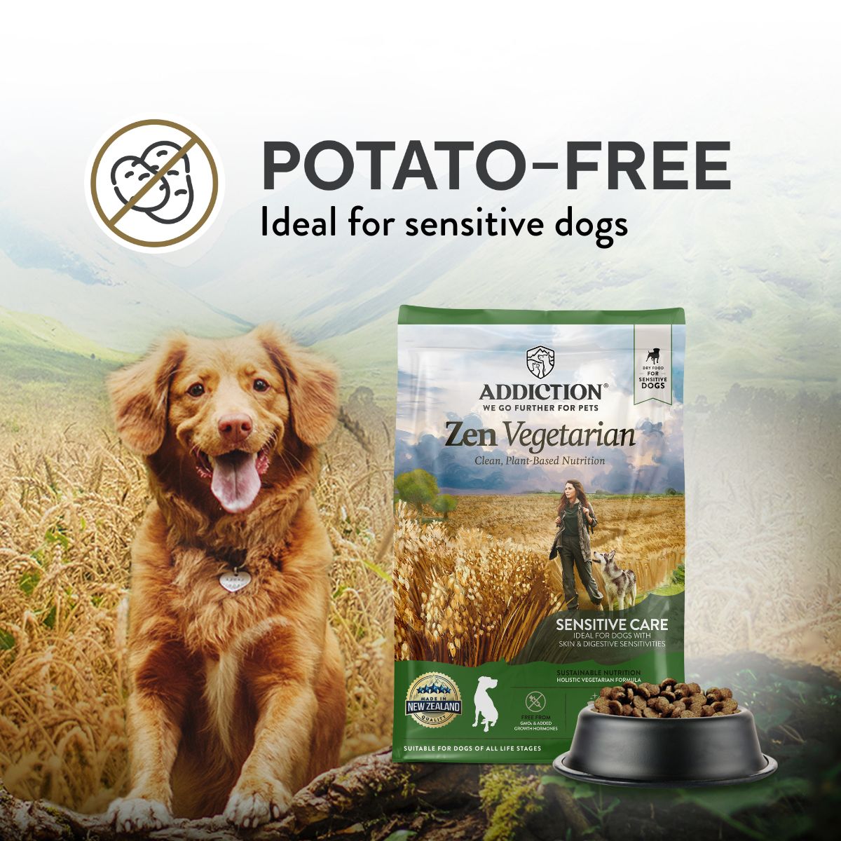 Addiction Zen Vegetarian Dry Dog Food – Addiction Pet Foods